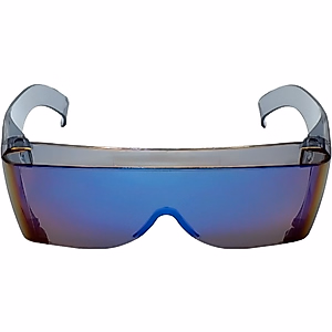 Calabria 3000 Fitover Safety Glasses Over Eyewear Blue Green Silver Mirror 3 Pack Men Women Wraparound Tint Anti Fog Scratch