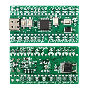 DONGKER STC32G12K128 Development Board,1.9V~5.5V 8051 MCU Controller System Board Core Learning Module for Embedded System Development