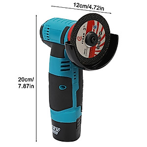 GIFZES 12V Cordless Angle Grinder Kit,3-Inch Battery Powered Angle Grinder Brushless,19500rpm Electric Grinding Tool Mini Grinder Handheld Cutter with 2pcs 1500mAh Batteries and 2 Cutting Discs