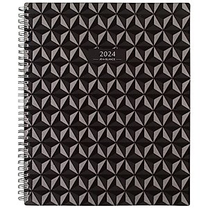 2024-2025 AT-A-GLANCE® Elevation Block-Format 13-Month Weekly/Monthly Planner, 8-1/2" x 11", Black, January 2024 to January 2025, 75950P05
