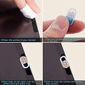 SOLUSTRE 3pcs Camera Privacy Cover webcam cover for laptop black camera cover webcam cover slide Tablet Camera Cover laptop webcam cover camera cover slide protection cap cell phone