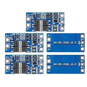 Aideepen 5PCS 2S 10A BMS Lithium PCB Protection Boards 8.4V 7.4V 8.4V-9V PCM PCB Li-ion Lipo 2 Cell Pack with Balance Function Charger Protection Circuit Board
