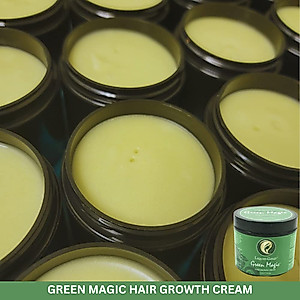 Green Magic Hair Growth Cream (Helps with Hair Loss, Balding, Bald Spots, Hair Thinning, Hair Fall. Thickens Hair.)
