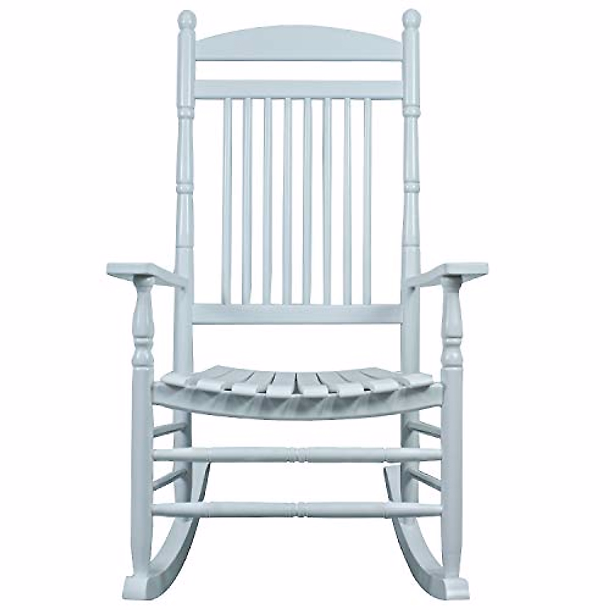 Caymus Solid Hardwood Outdoor Rocking Chair Country Plantation Porch Rocker Provide Comfortable Seating on Patio or Deck (Chair, White)