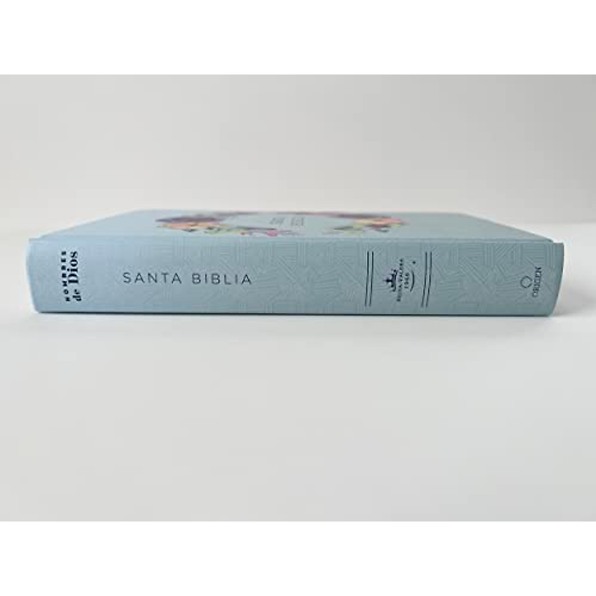 Biblia RVR 1960 letra grande, manual, tapa dura con nombres de Dios, flores azul / Spanish Bible RVR 1960 Handy Size, LP, HC with Names of God, blue flowers