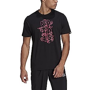 adidas mens CRTN Outline Tee Black Small