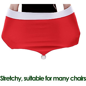 IXI 4-Pieces Christmas Chair Covers - Red Non-Woven Fabrics Santa Claus Hat Chair Back Covers for Xmas Decor