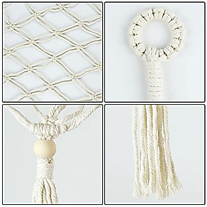 Morcheiong Stuffed Animals Net or Hammock, Large Stuffed Animals Storage with Hooks Tassel, Cotton Net for Stuffed Animals Corner