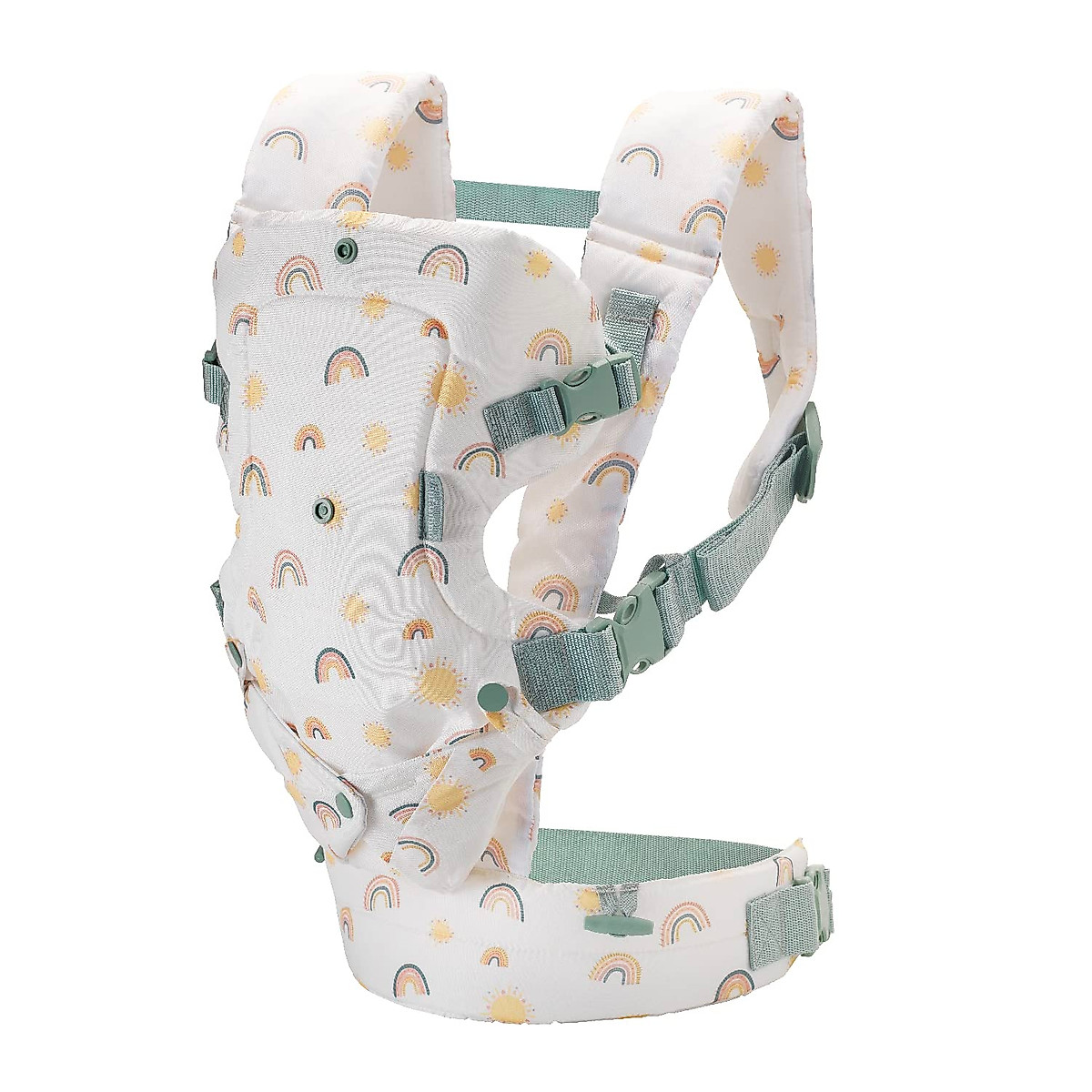 Infantino Flip Advanced 4-in-1 Carrier - Ergonomic, Convertible, face-in and face-Out Front and Back Carry for Newborns and Older Babies 8-32 lbs, Rainbow