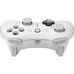 MSI Force GC30V2 White Wireless Gaming Controller, Dual Vibration Motors, Dual Connection Modes, Interchangable D-Pads, Compatible with PC & Android