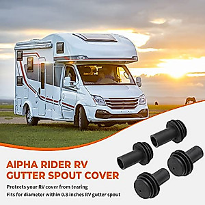 RV Cover Protector, Alpha Rider RV Gutter Spout Cover System，RV Rain Gutter Extension Cover Keeps RV Cover from Gutter Spout Damage