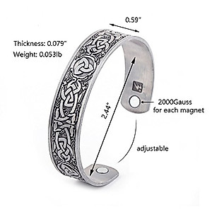 Norse Celtic Knot Bracelet Trinity Knot Bracelet Mens Viking Bracelet Cuff Bangle for Women