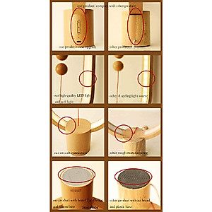 Xhope4u Table Lamp for Bedroom - Balance Lamp,Bedside Lamp with Touch Dimmer,Christmas Gifts,Nightstand Lamp,3 Level Brightness Rechargered Night Light for Home,Office,College Dorm (Wood Color)