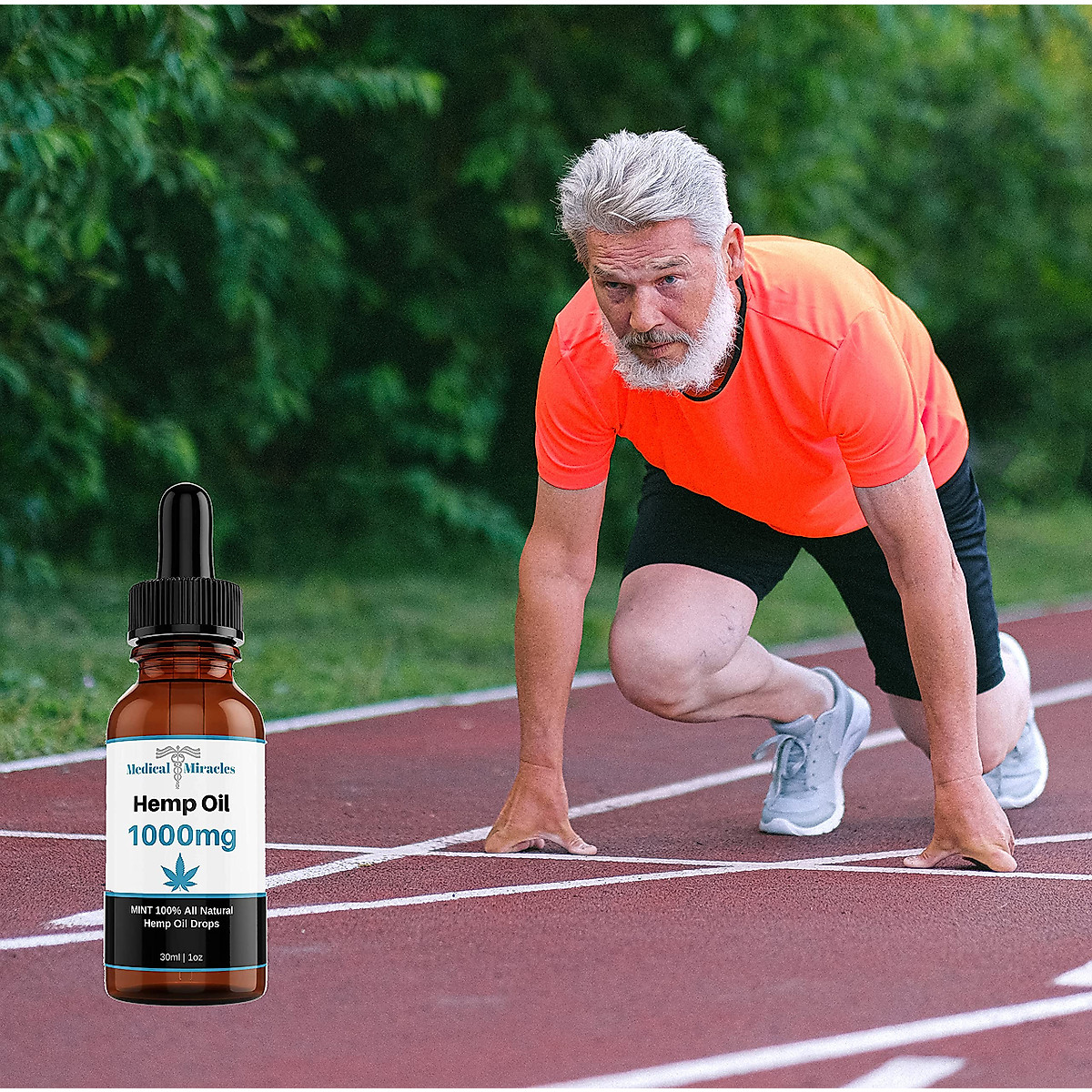 Medical Miracles Hemp Oil - Relief, Quick Healing, Maximum Strength, 100% Natural Tincture May Relieve Muscle, Joint, Knee, Nerve | Fast Acting, Extreme Power (1000mg Hemp Oil)