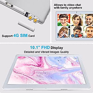 SZTPSLS Tablet 10.1 Inch 10.0 Android Tablet with Dual SIM Card Slot 2GB+32GB, Quad-Core, IPS HD Display, 128GB Expand Storage