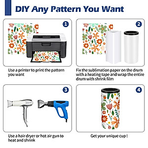 8 Pack Sublimation Can Cooler Blank Sublimation Can Holder Stainless Steel Insulated Can Cooler Sublimation Tumbler Vinly Gifts, White 12oz