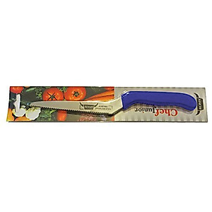 Berox Chef Junior 5 Inches Blade Kitchen Cutting Slicing Knife Offset Handle (Blue)
