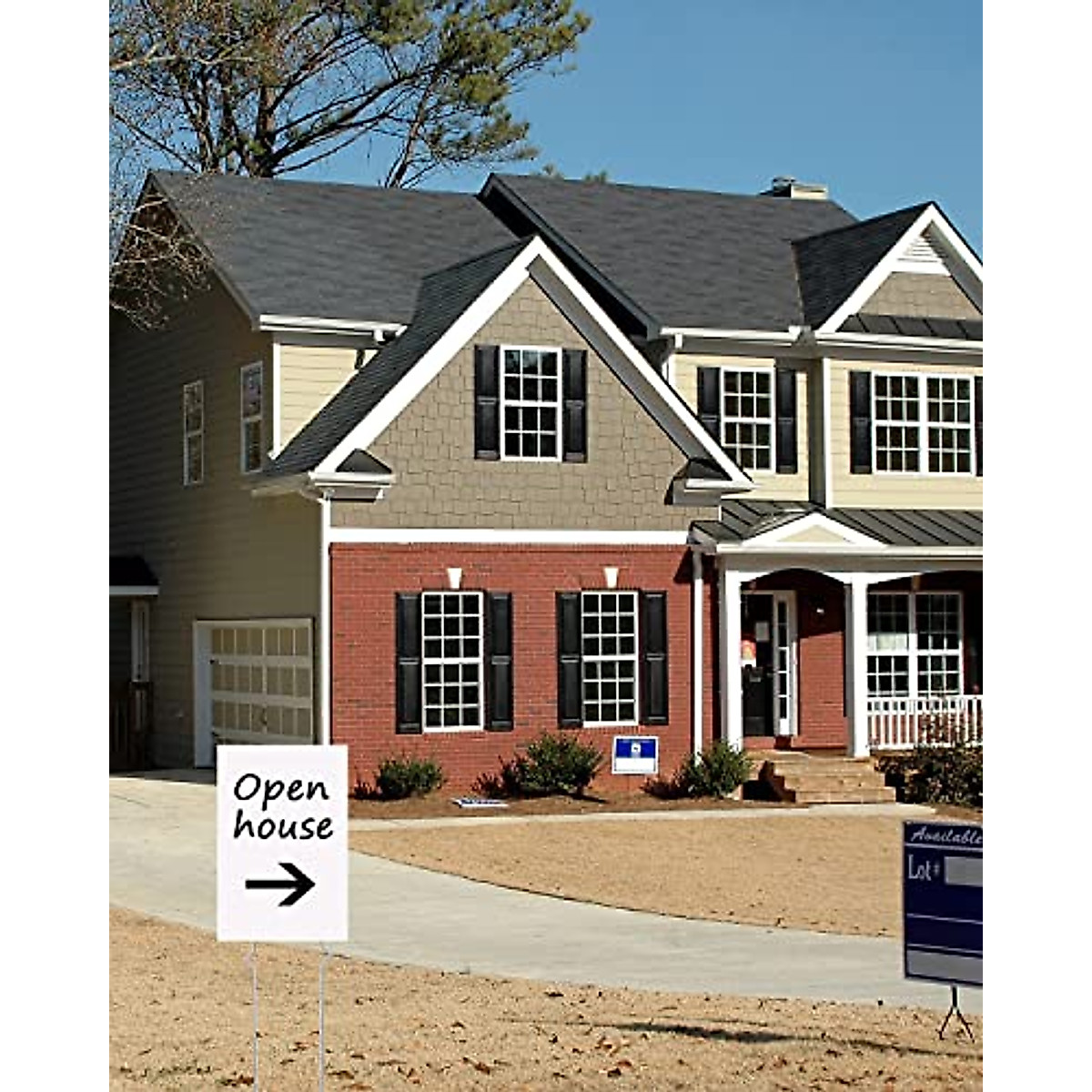 CPTC 10 Pieces Yard Sign Stakes,17" Metal Yard Stakes for Signs