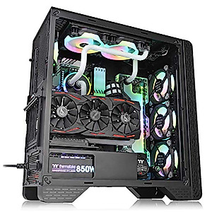 Thermaltake S300 Tempered Glass Edition ATX Mid-Tower Computer Case with 120mm Rear Fan Pre-Installed CA-1P5-00M1WN-00