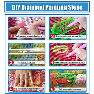 FILASLFT DIY Diamond Painting Kits for Adults,Diamond Art Cartoon,Diamond Painting Art Craft DIY Home Wall Decor 16x20 inch