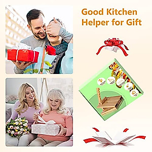 Tortilla Press 10 Inch Roti Maker Large Bamboo Wood Tortilla Press with Rolling Pin &100 Pcs Parchment Paper Quesadilla Maker for Homemade Tortilla, Roti.