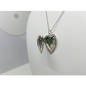 Cool Jewels Winged Dragon on Mood Heart Shaped Locket Pendant Necklace, 16 to 18 Inches