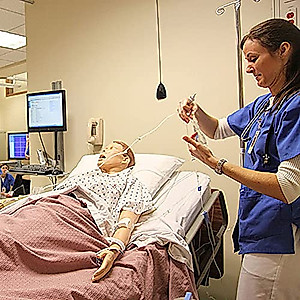 BIUYYY Nursing Manikin PVC Nursing Training Mannequins with Simulation Visceral and Replaceable Wound Modules and Storage Bag for Students Education Teaching Medical Training Skills