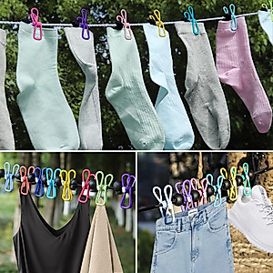 Retractable Portable Clothesline for Travel - 2025 New Windproof Travel Stretchy Retractable Elastic Laundry Clothes Line for Backyard, Vacation Hotel, Balcony Drying,Outdoor Camping Accessories