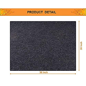 Brinman Under Grill Mat,Premium Grill Mat for Deck, Under Grill Floor Mats to Protect Deck,BBQ Mat for Under BBQ, Absorbent Oil Pad Protector for Decks and Patios,Waterproof, Reusable,(36x30 Inches)…