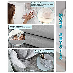 MBQMBSS 77" Bed Rail for Toddlers, Toddler Bed Rails for Queen Bed, Sturdy Baby Bed Rail Guard for King Size Bed, Extra Tall Bed Railing for Kids, Protective Bed Rail for Baby