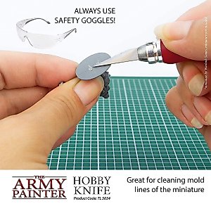 The Army Painter - Stainless Steel Precision Hobby Knife with Soft Grip and 5 Extra Razor-Sharp Scalpel Blades, and Miniature and Model 3-Piece Diamond File Set