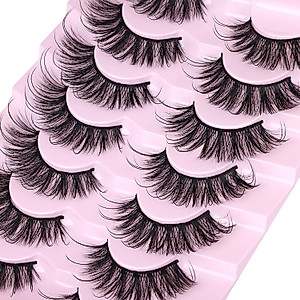 Fairy Strip Lashes That Look Like Extensions Dramatic Faux Mink Eyelashes Fluffy Long Cat Eye Wispy False Lashes Extensions Strip Eyelashes Pack