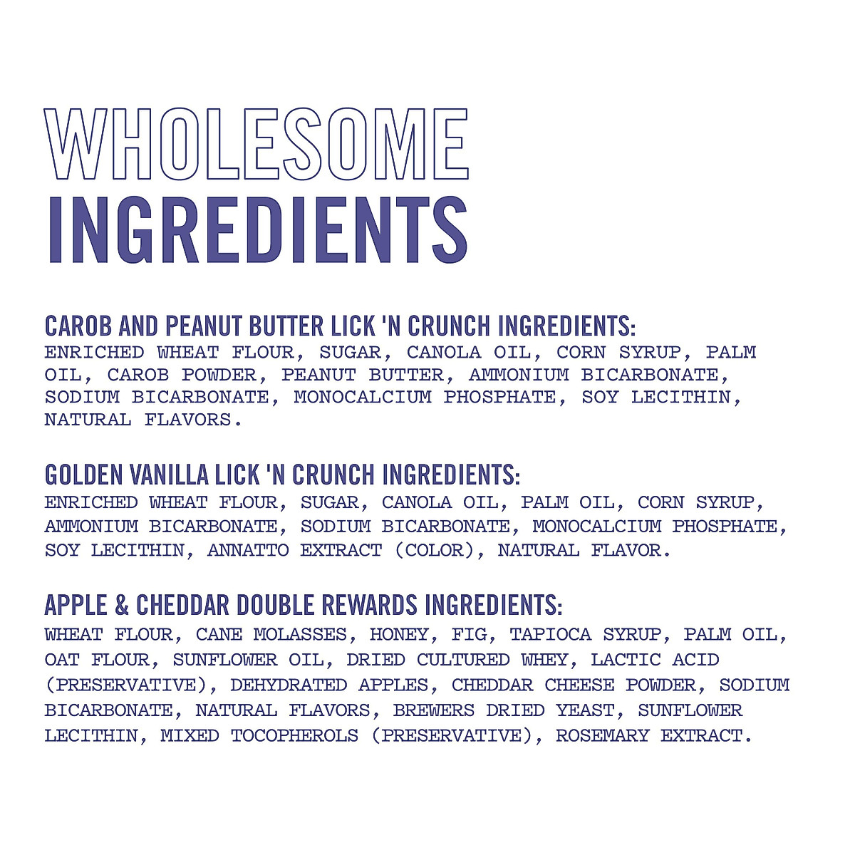 Three Dog Bakery Classic Cookies Variety Pack Premium Treats for Dogs, Carob/Peanut Butter, Golden/Vanilla, & Double Reward, 36 Ounces, (Pack of 3)