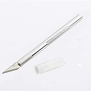 WOIWO 2PCS Aluminum Handle Metal Carving Knife Mobile Phone Film Carving Pen Knife Art Knife Paper Cutting Knife Manual Model Knife