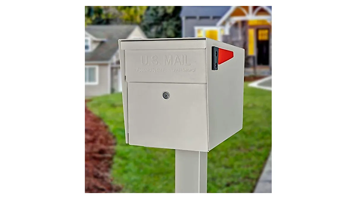 Mail Boss 7107 Curbside Locking Security Mailbox, Cream White — 🛍️ The ...