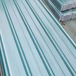 AIROTRON 2mm Thick Corrugated Roofing Sheets,Clear Roof Sheet,Rainproof Replacement Shed Panel,Heat-Insulating Roofing Tiles,Insulating FRP Daylighting Plate,Easy to Bend and Cut (35x31in,1 Pcs)