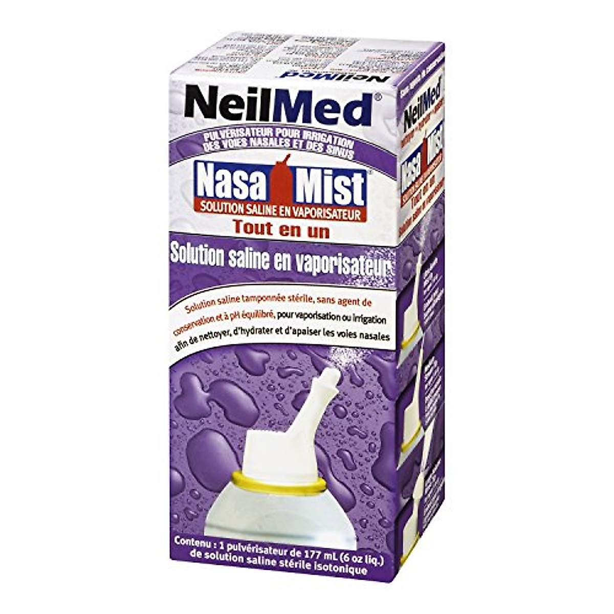 NeilMed NasaMist All in One Multi Purpose Saline Spray, 6.3 Fl Oz