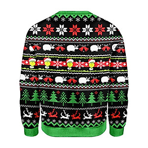 My Day I'm Booked Funny Christmas Sweatshirt, Unisex 3D Xmas Print Crew Neck Pullover Sweatshirt for Men Women