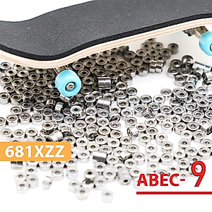 10Pcs 681Xzz 1.5x4x2mm ABEC-9 Fingerboard Bearing Smooth Quiet 681Xzz Bearings for Fingerboard Truck