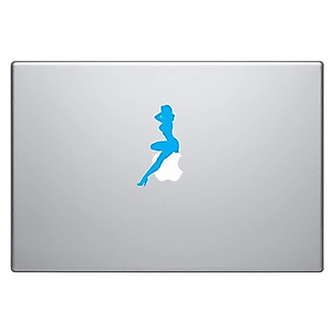 Sexy Pin Up Girl Silhouette Vinyl Decal Sticker Compatible With Apple Logo on iPad MacBook Pro Air Decal 13" 15" 17" Keyboard Keypad Mouse pad Track pad Laptop Babe Sticker