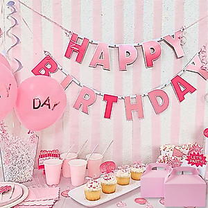 Erweicet Pink Party Treat Box 24 Pcs Pink Candy Cake Gift DIY Bags Snack Goody Cardboard Box Perfect for Kids Girls Birthday Party Gift Giving Baby Shower Bridal Shower Wedding Supplies Decorations