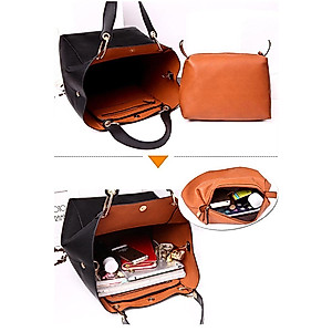 Womens Leather Handbags Tote Bag Shoulder Bag Top Handle Satchel Designer Ladies Purse (1#)
