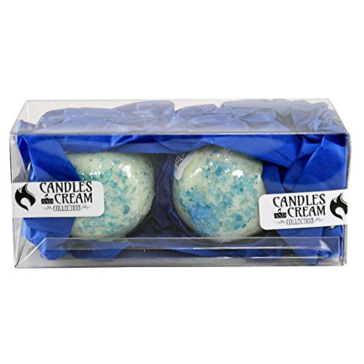 Candles and Cream It's A Beautiful Day Bath Bombs, Invigorating and Luxurious, All-Natural Spa Fizzies for Stress Relief and Aromatherapy-Set of 2