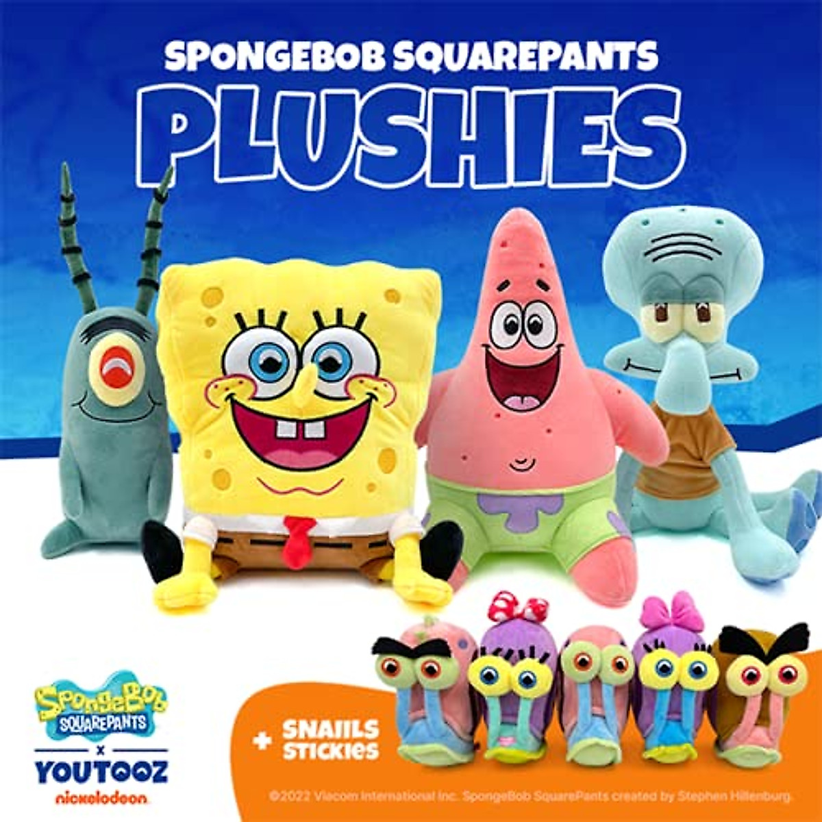 Youtooz Plankton Sitting Plush 9" Inch, Spongebob Official Licensed Plankton Stuffed Plushie, Plankton the Chum Bucket from Spongebob Squarepants