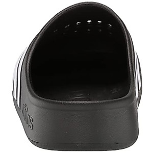 adidas Unisex Adilette Clogs Slide Sandal, Core Black/White/Core Black, 9 US Women/8 US Men