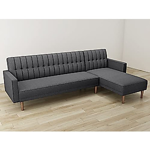 Gold Sparrow Claremont Sofa Bed Sectional, Gray