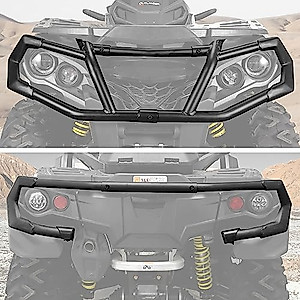 Front & Rear Bumper for Can Am Outlander 570 1000 XMR Accessories, A & UTV PRO Front Brushguard Protect for 2012-2022 Can-Am G2 450 500 650 800 850 MAX, Replace OEM # 715004837, 715004920, 2 Set