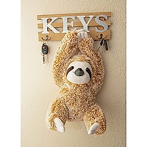 Sloth Stuffed Plush Toy Animal - Realistic, Cuddly Three Toed Sloth Stuffed Animal - Huggable, Adorable, Smooth and Silky Brown Fur - Cute Funny Birthday Gifts for Girlfriend Stuffed Animal