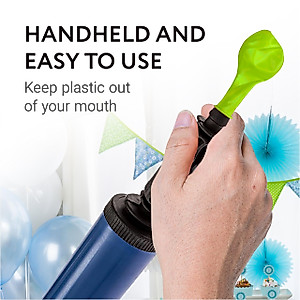 Impresa Two-Way Small Hand Pump for Inflatables - 2 Pack - Great for Inflating Balloons, Yoga Balls, Pool Floats, Toys, and More - The Perfect Summer Party Supply - Inflate 2X as Fast