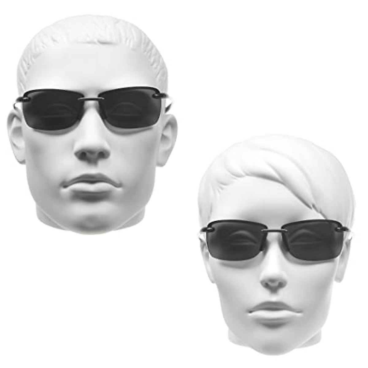 proSPORT Polarized Bifocal Reading Sunglass Readers Maui Men Women Gray Lens Rimless Golf 1.25 1.50 2.00 2.50